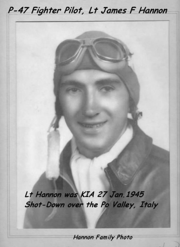 Newspaper articles about pilot James F. Hannon (KIA), via Eva Hopkins ...