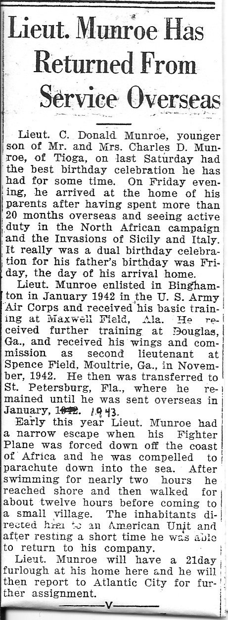 Charles "Don" Munroe - 79th Fighter Group