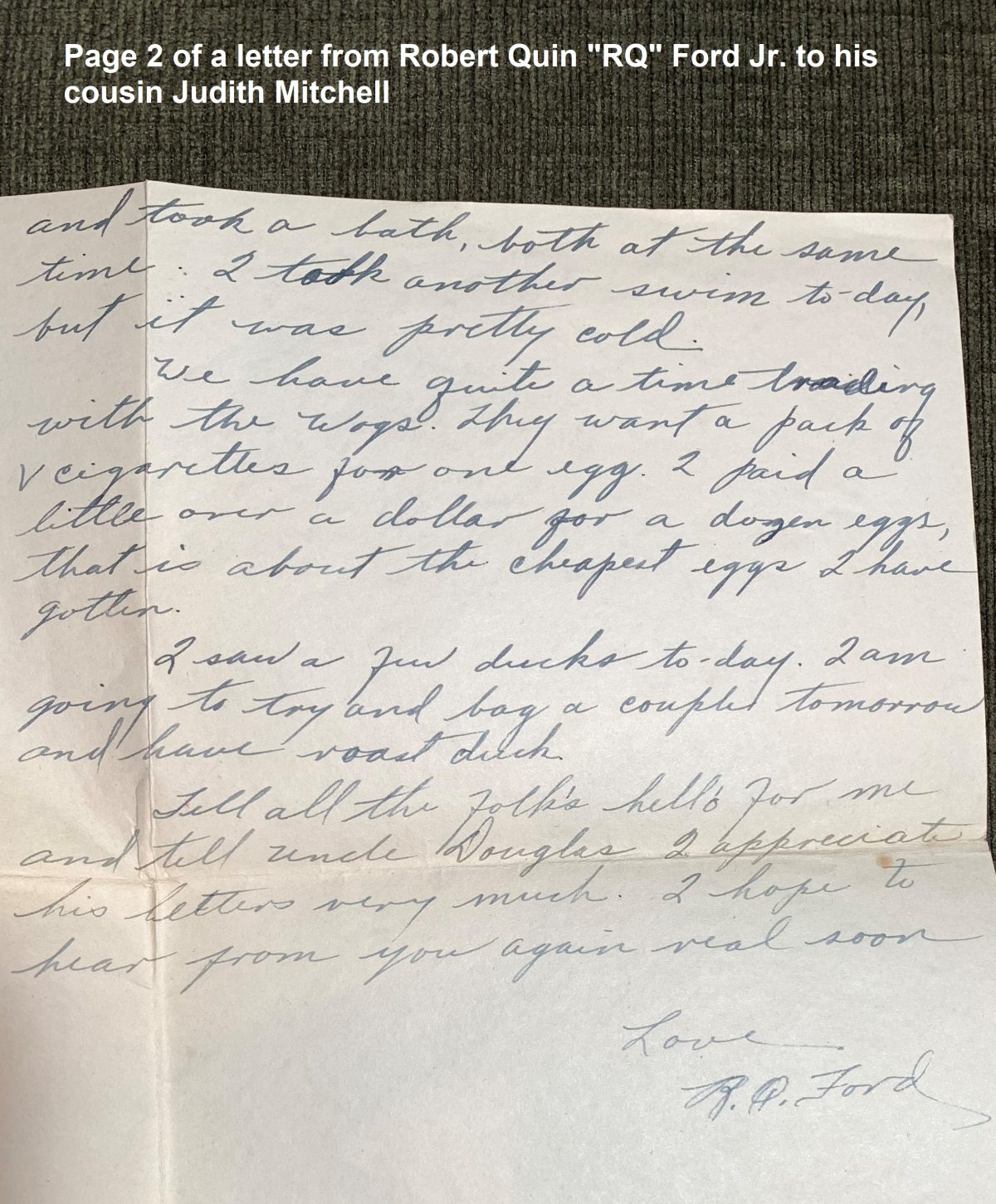 ROBERT QUIN FORD, Jr. - 79th Fighter Group